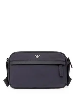 Emporio Armani Logo-plaque Messenger Bag - Grey