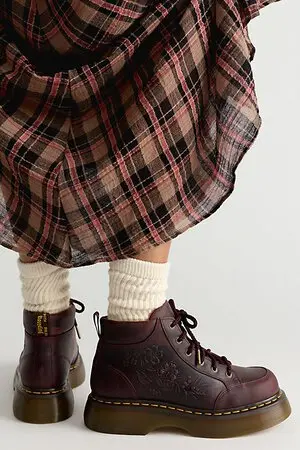 Dr. Martens For Buzz Floral Emboss Leather Boots