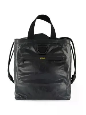 Loewe Squad Leather Backpack - Black