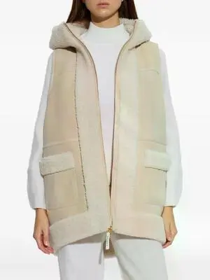Bogner Lona Shearling-trim Hooded Gilet