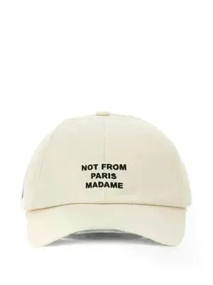 Drole De Monsieur La Casquette Embroidered Baseball Cap - Neutrals