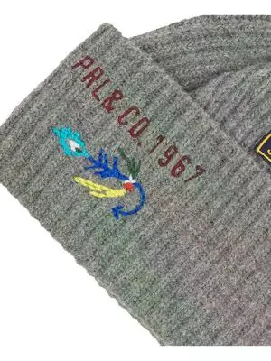 Polo Ralph Lauren Patch-detail Ribbed-knit Beanie