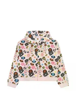A BATHING APE Baby Milo Graphic-print Hoodie - Pink