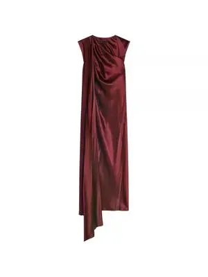 Max Mara Pianoforte Draped Asymmetric Dress