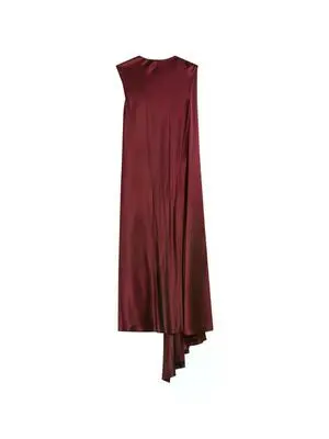 Max Mara Pianoforte Draped Asymmetric Dress