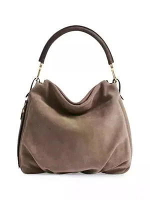 Borbonese Small Bice Suede Shoulder Bag - Brown