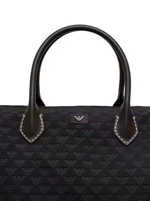 Emporio Armani Monogram-jacquard Holdall Bag