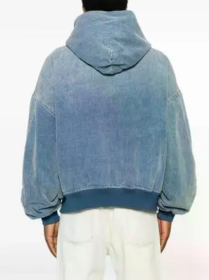 ALEXANDER WANG Hooded Zip-up Denim Jacket