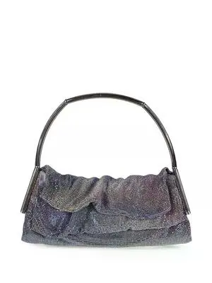 Benedetta Bruzziches Crystal-embellished Gathered Tote Bag - Grey