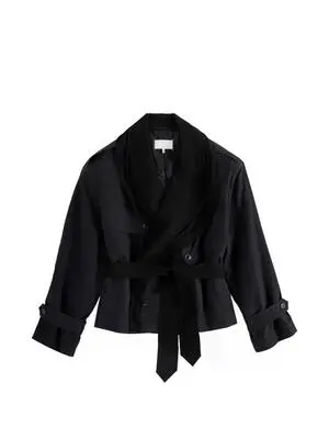MAISON MARGIELA Fusion Jersey Trench Coat - Black