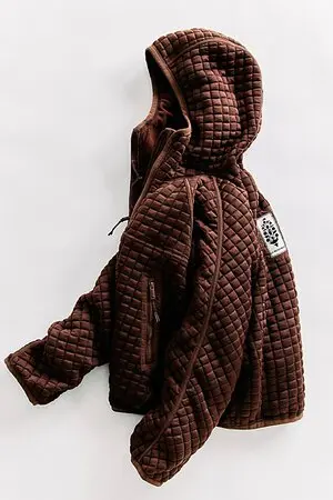 Free People Square Up Fleece Pullover - Cocoa