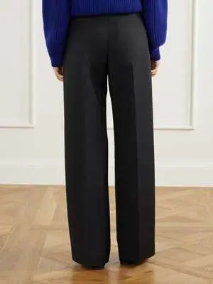 JIL SANDER Wool And Mohair-blend Canvas Wide-leg Pants