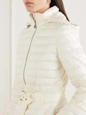 Burberry Belted Quilted Padded Shell Hooded Jacket