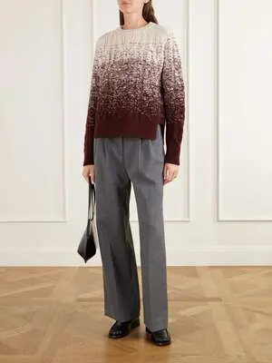 Tove Pierra Dégradé Cable-knit Wool Sweater