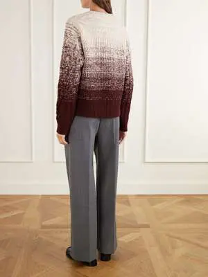 Tove Pierra Dégradé Cable-knit Wool Sweater