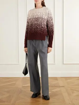 Tove Pierra Dégradé Cable-knit Wool Sweater