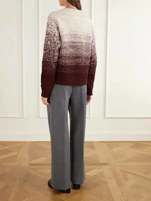 Tove Pierra Dégradé Cable-knit Wool Sweater