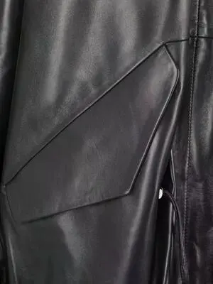 Dusan Drawstring-waist Leather Coat