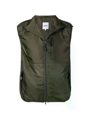 Aspesi Jil Zip-up Gilet - Green