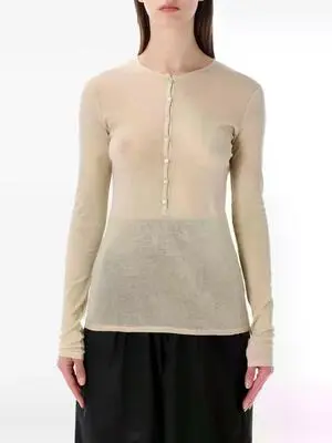 Soeur Isabella Ribbed Top - Neutrals