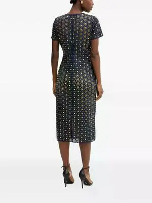 Michael Kors Laser-cut Mirror Scuba Midi Dress