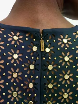 Michael Kors Laser-cut Mirror Scuba Midi Dress