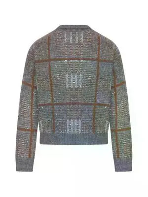 Max Mara Sequin-embellished Checked Sweater