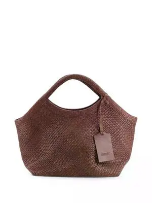 IBELIV Large Pure Interwoven Shoulder Bag - Brown
