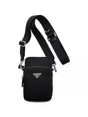 Prada Re-nylon And Saffiano Leather Smartphone Case - Black