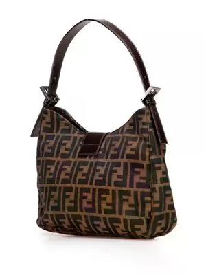 Fendi 2000-2010 Zucca Canvas Shoulder Bag