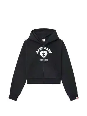 AAPE BY *A BATHING APE Logo-print Zip-up Hoodie - Black