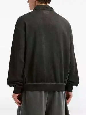 Izzue Corduroy-collar Logo-embroidered Sweatshirt