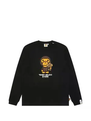 A BATHING APE Baby Milo Graphic-print Long-sleeve T-shirt - Black