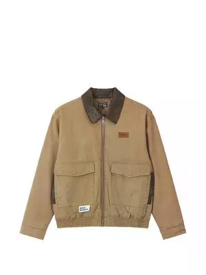 Izzue Logo-patch Panelled Jacket - Neutrals