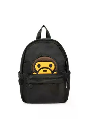 A BATHING APE Baby Milo Appliqué Backpack - Black