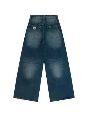 AAPE BY *A BATHING APE Floral-embroidered Wide-leg Jeans