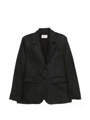 Kristensen Du Nord Raw-edge Notch-lapel Blazer - Grey