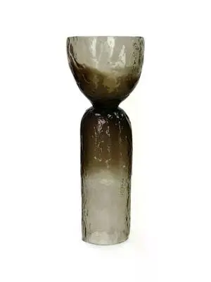 POMAX Diabolo Sculptural Glass Vase - Grey