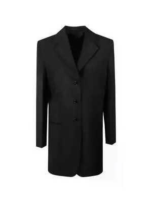 JIL SANDER Single-breasted Notched-lapel Coat - Black