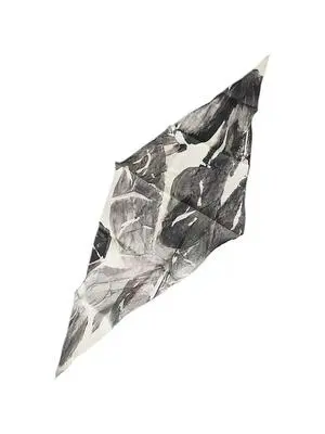 ALYSI Abstract-print Scarf - Grey