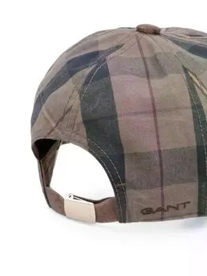 Gant Tartan Suede-panelled Baseball Cap