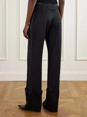JEAN PAUL GAULTIER Wool-twll Wide-leg Pants