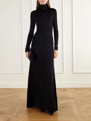 Tove Sacha Jersey Turtleneck Gown