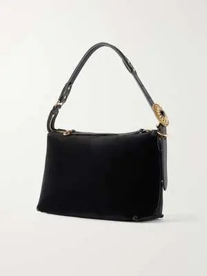 Etro Leather-trimmed Velvet Shoulder Bag