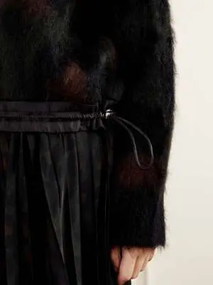 Sacai Leopard-print Mohair-blend Sweater