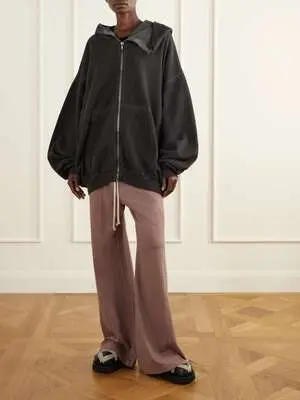 Rick Owens Wide Pusher Cotton-jersey Wide-leg Pants
