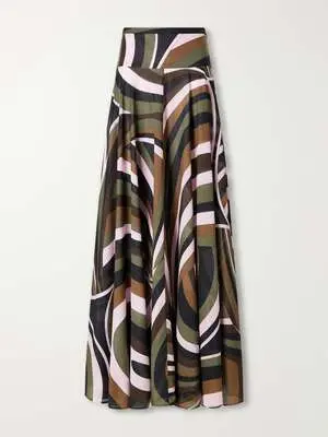 Emilio Pucci Printed Cotton-muslin Maxi Skirt - Multi