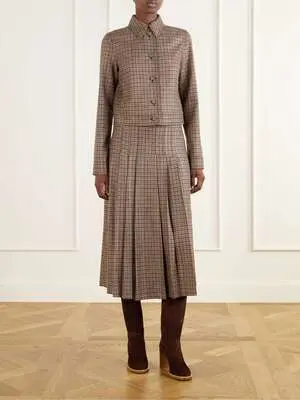 Gabriela Hearst Thereza Houndstooth Wool And Silk-blend Blazer