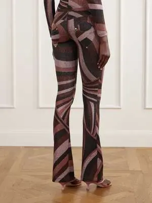 Emilio Pucci Printed Stretch-jersey Flared Pants