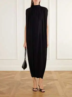 Tove Elia Cape-effect Draped Jersey Maxi Dress